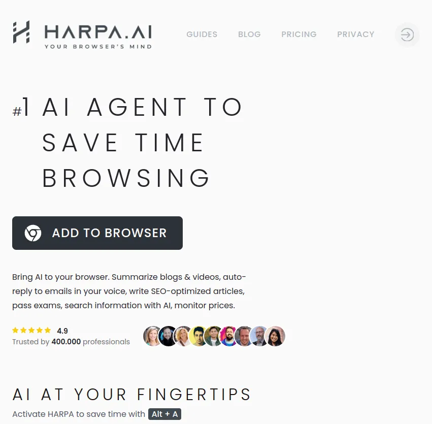 Harpa | Avis & Alternatives IA