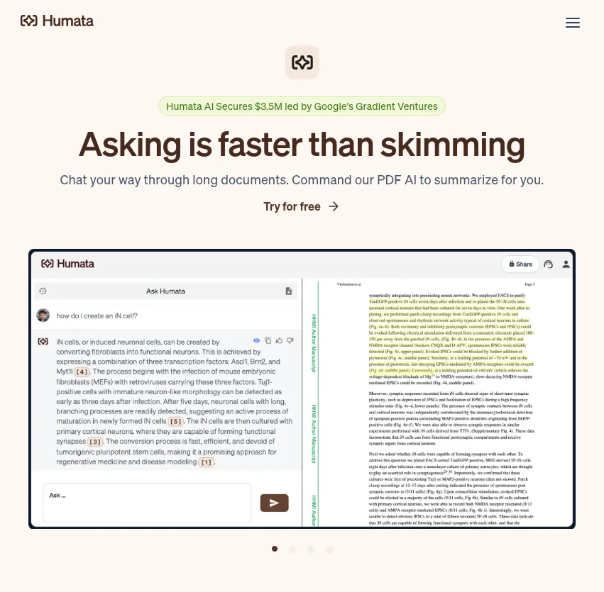 Humata | Avis & Alternatives IA