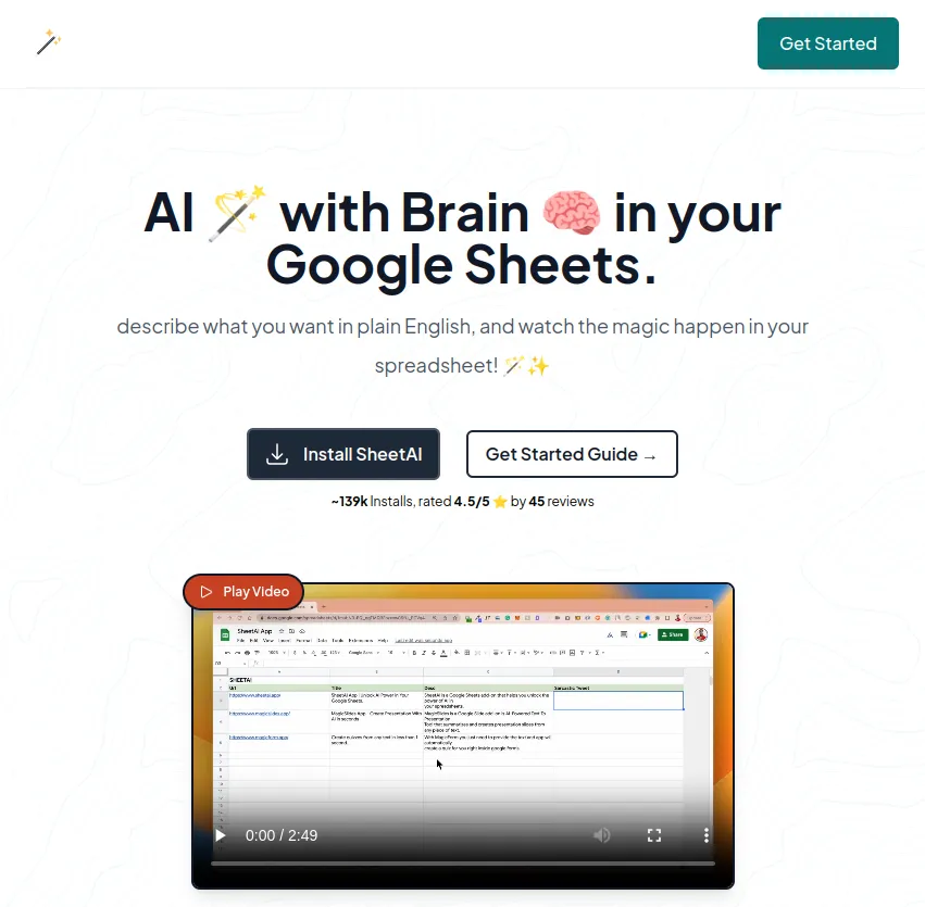 Sheet AI | Avis & Alternatives IA