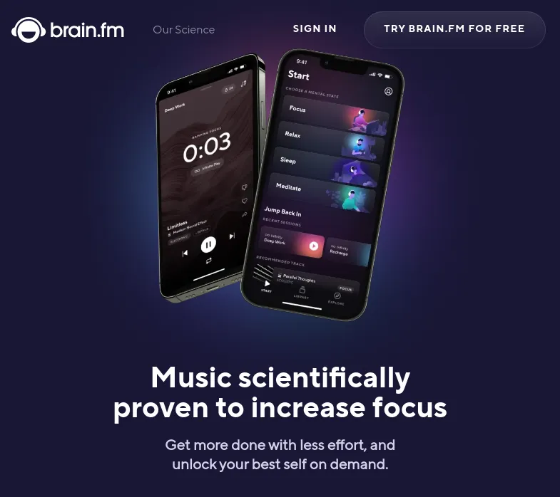 Brain.fm | Avis & Alternatives IA