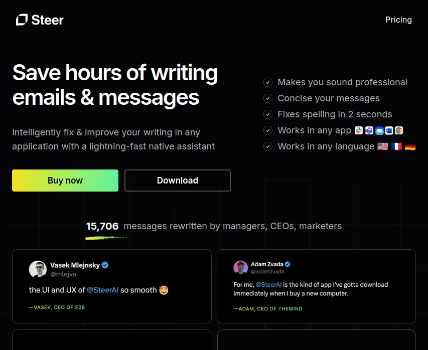 Steer App | Avis & Alternatives IA